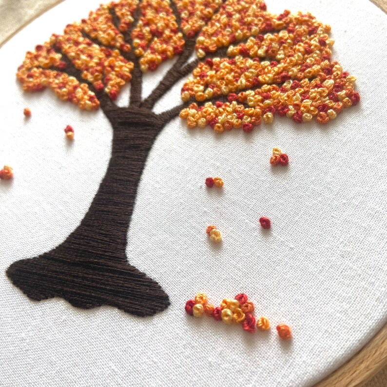 Fall / Autumn Tree Embroidery Pattern - Pdf/digital Pattern - Etsy