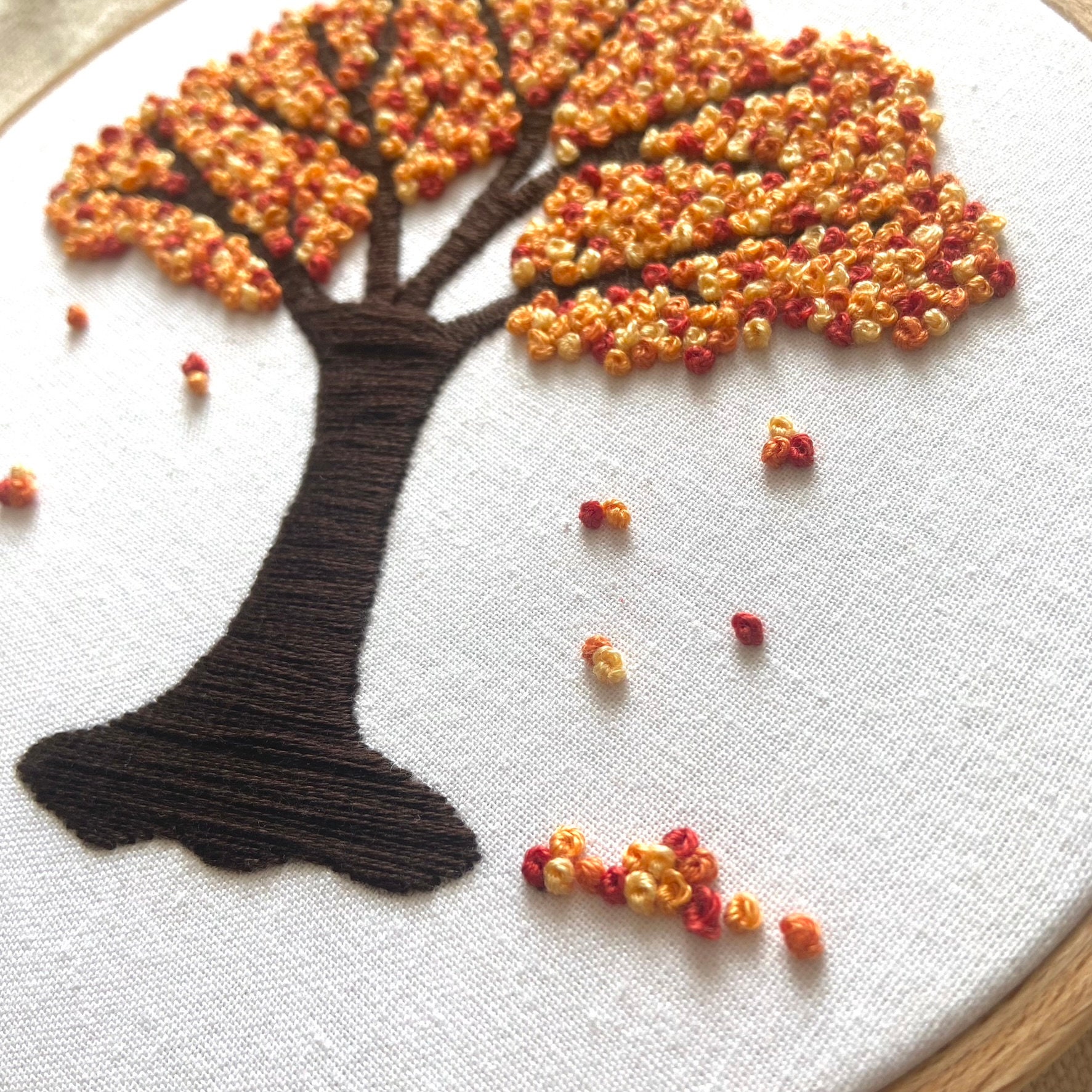 Fall / Autumn Tree Embroidery Pattern - Pdf/digital Pattern - Etsy