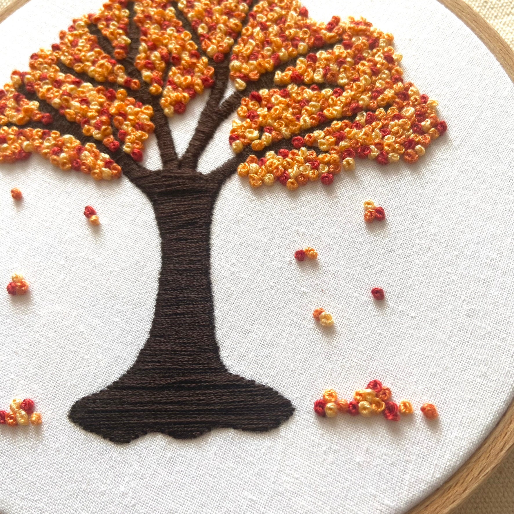Fall / Autumn Tree Embroidery Pattern - Pdf/digital Pattern - Etsy