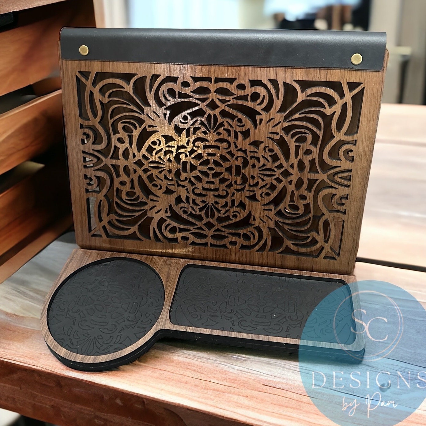 Book Valet Custom Cut Valet Book Stand Wooden Nightstand Book Page ...