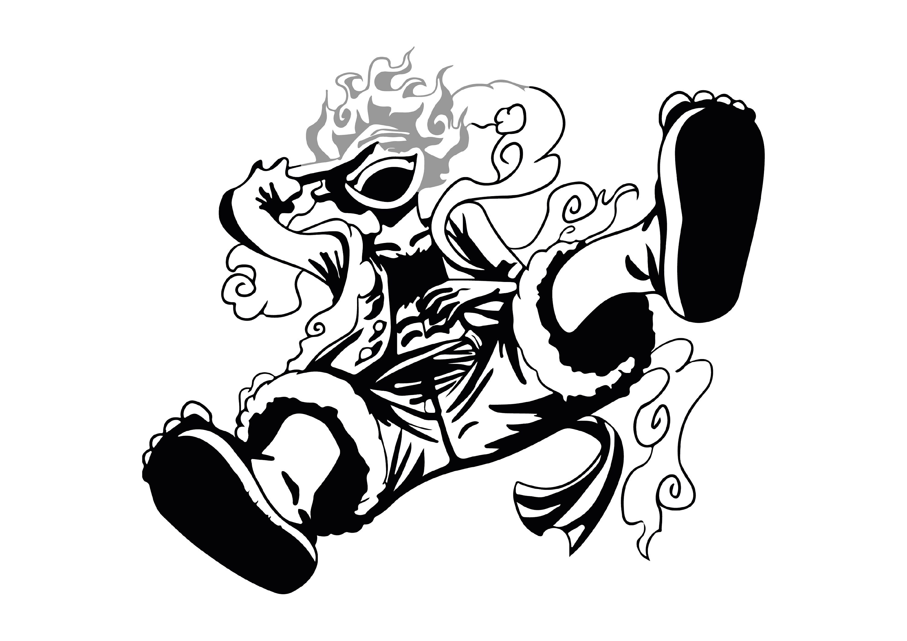 One Piece Svg Luffy Gear 5 Svg Luffy Nika One Piece Anime - Etsy UK