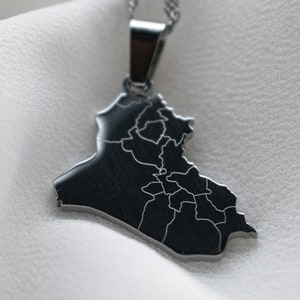 Iraq Map Necklace - Etsy UK