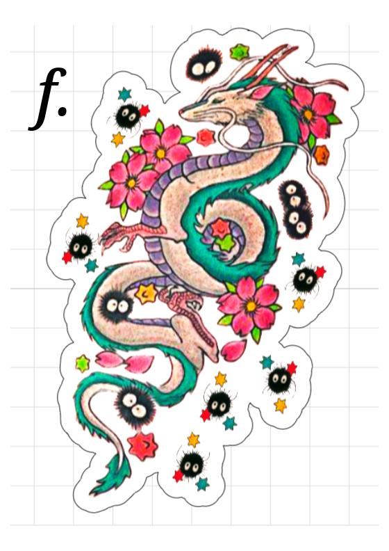 Haku, Otori-sama and Susuwatari Spirit Stickers. Studio Ghibli Range of ...