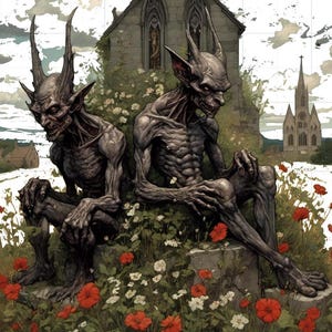 24 Sinister, Gothic Halloween Digital Images - Etsy