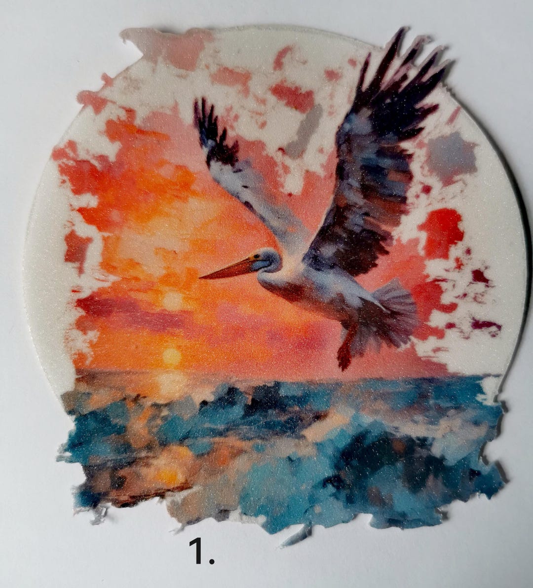 Majestic Pelican Stickers. Finished With Glitter Laminate Top Sheet. - Etsy