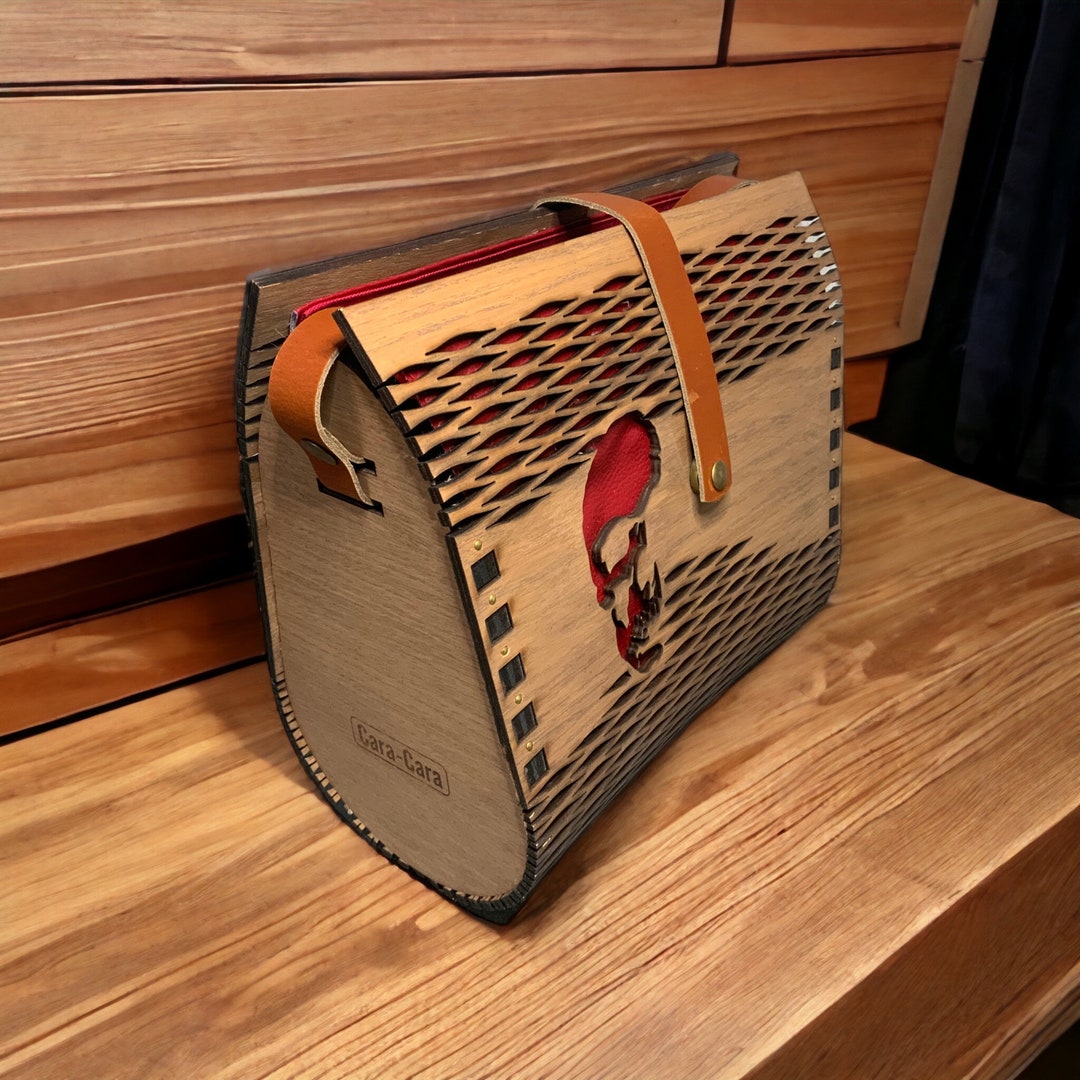 Wooden Handbag Model SEVEN Exclusive Fashion Accessory, Handmade in ...