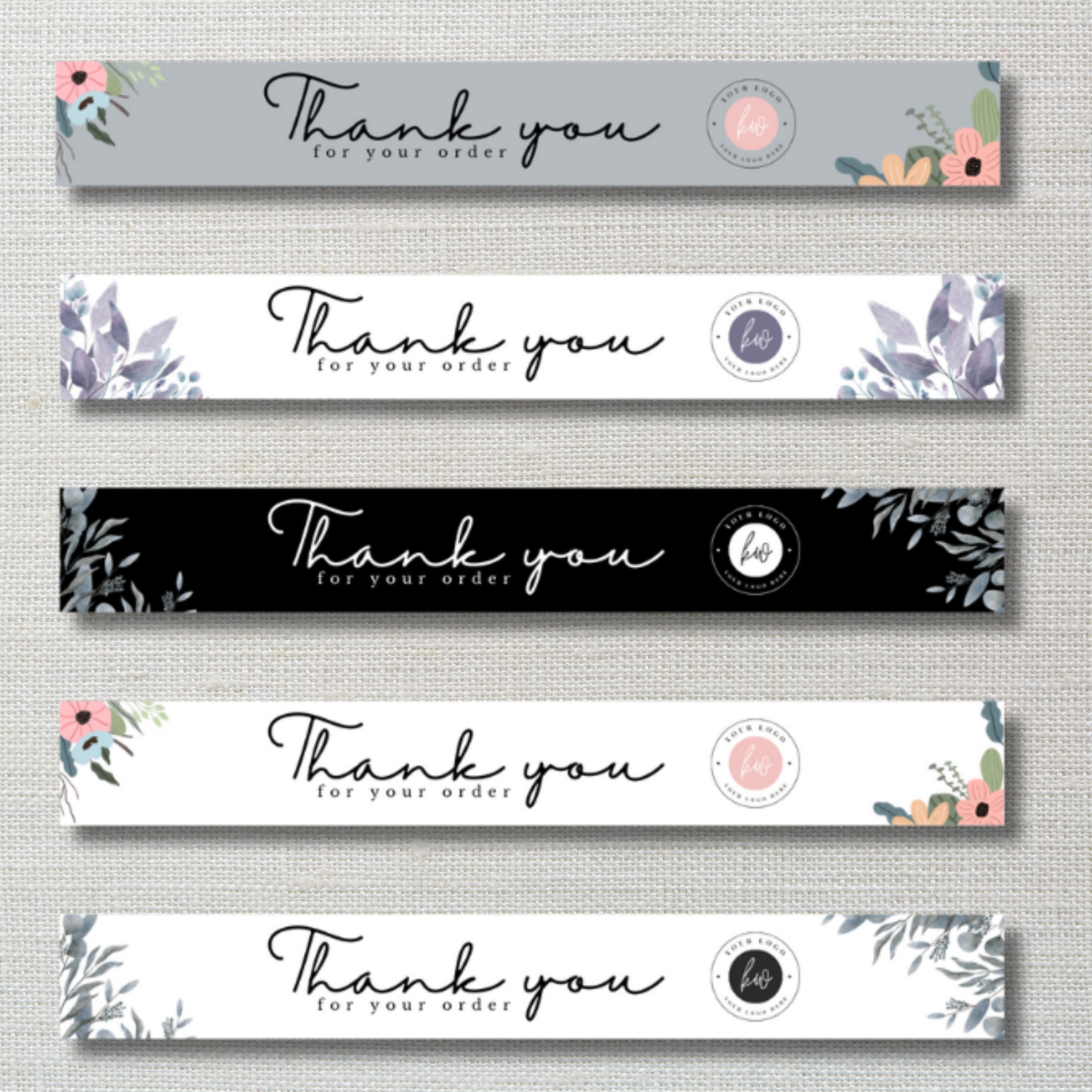 Editable Etsy Shop Receipt, Floral Etsy Receipt Banner Canva Templates ...