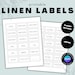 Linen Organization Printable Closet Labels | Signs for Bedding ...