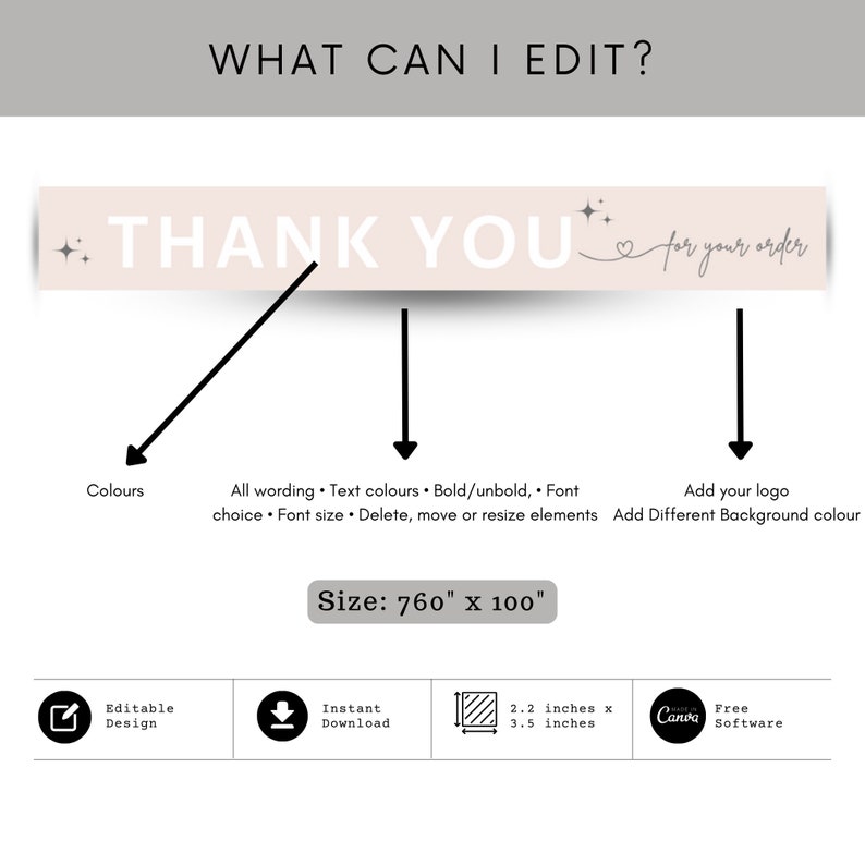 Editable Order Receipt Banner for Etsy Shop - Etsy