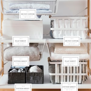 Printable Linen Closet Labels - Signs for Sheet and Linen Organization ...