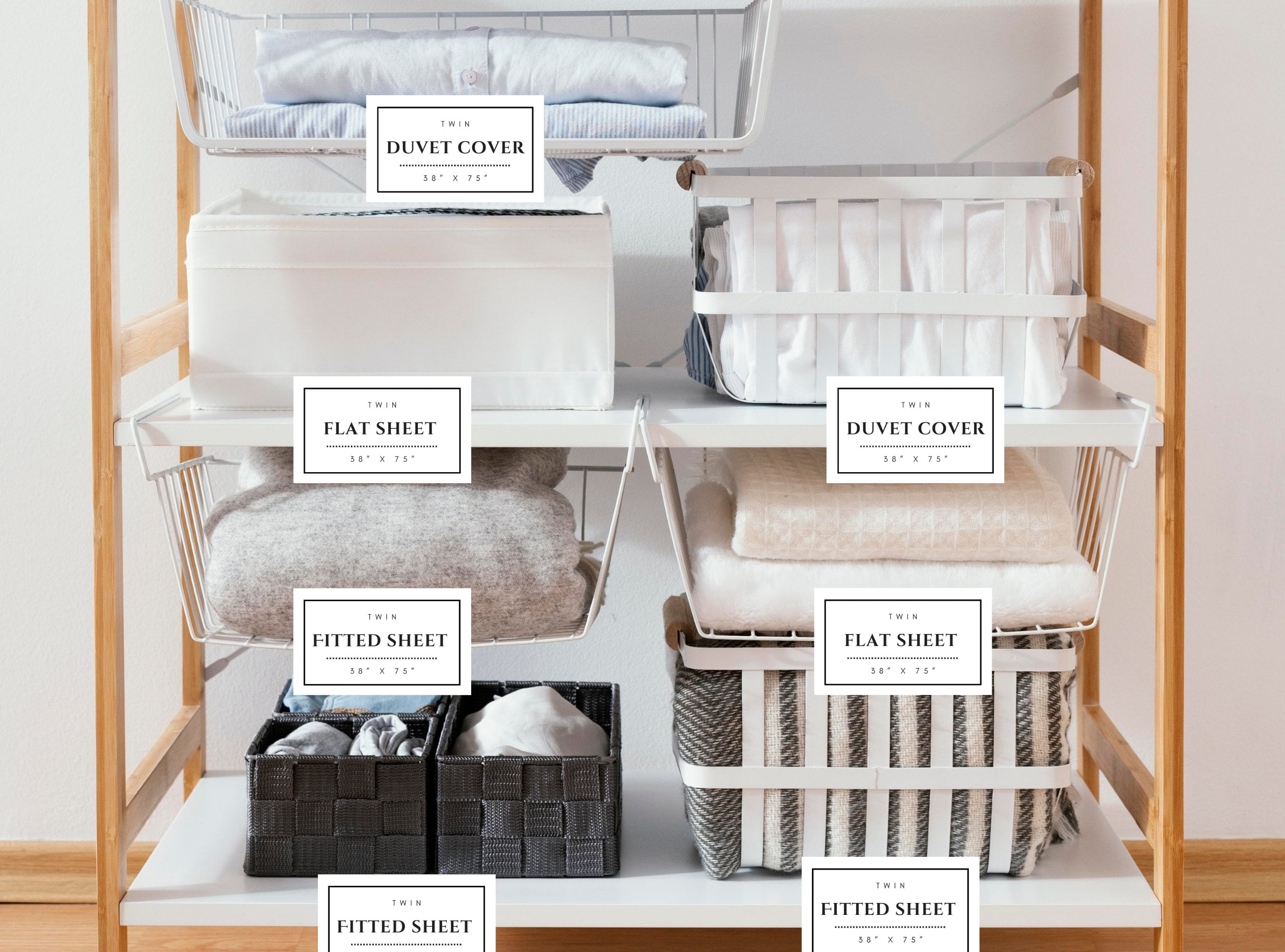 Printable Linen Closet Labels - Signs for Sheet and Linen Organization ...