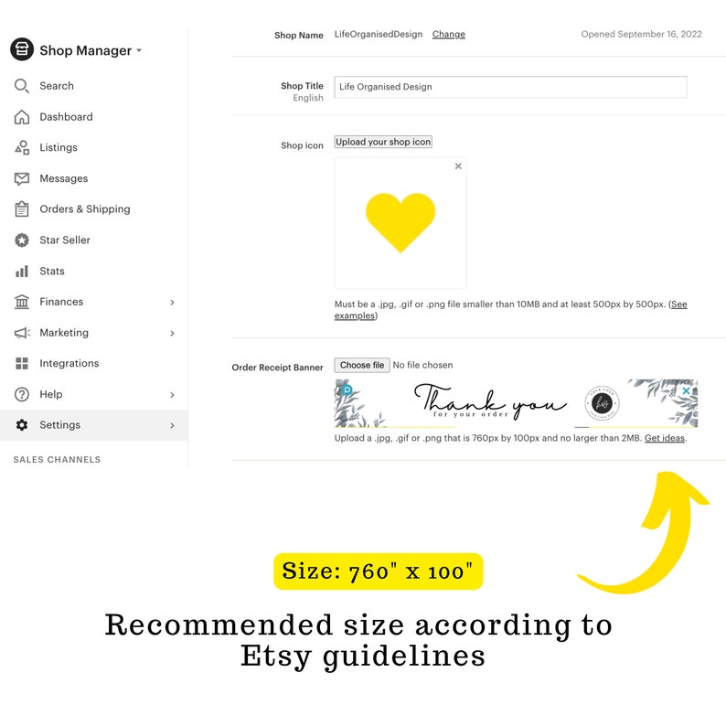 Editable Etsy Shop Receipt, Floral Etsy Receipt Banner Canva Templates ...
