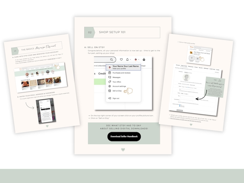 A Beginner's Visual Step-by-step Guide to Create and Set up Your Etsy ...