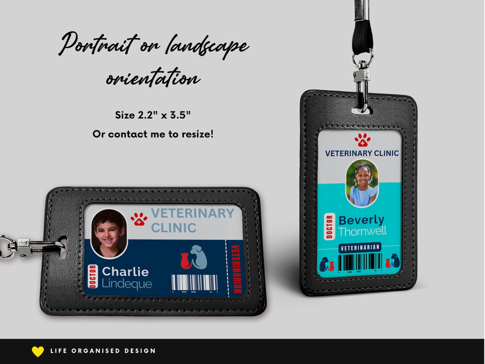 Vet Badge Kids Doctor ID Badge Editable - Etsy