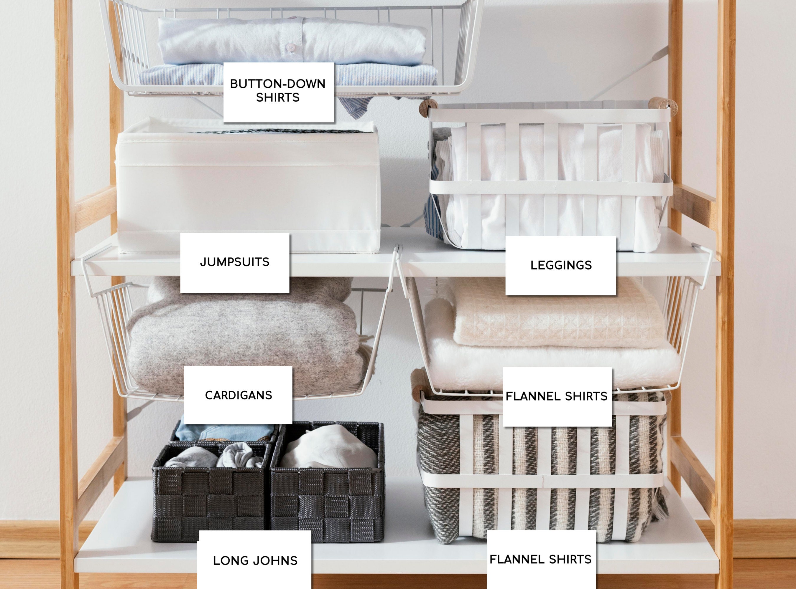 Clothes Drawer Labels Printable for Wardrobe Organization - Etsy