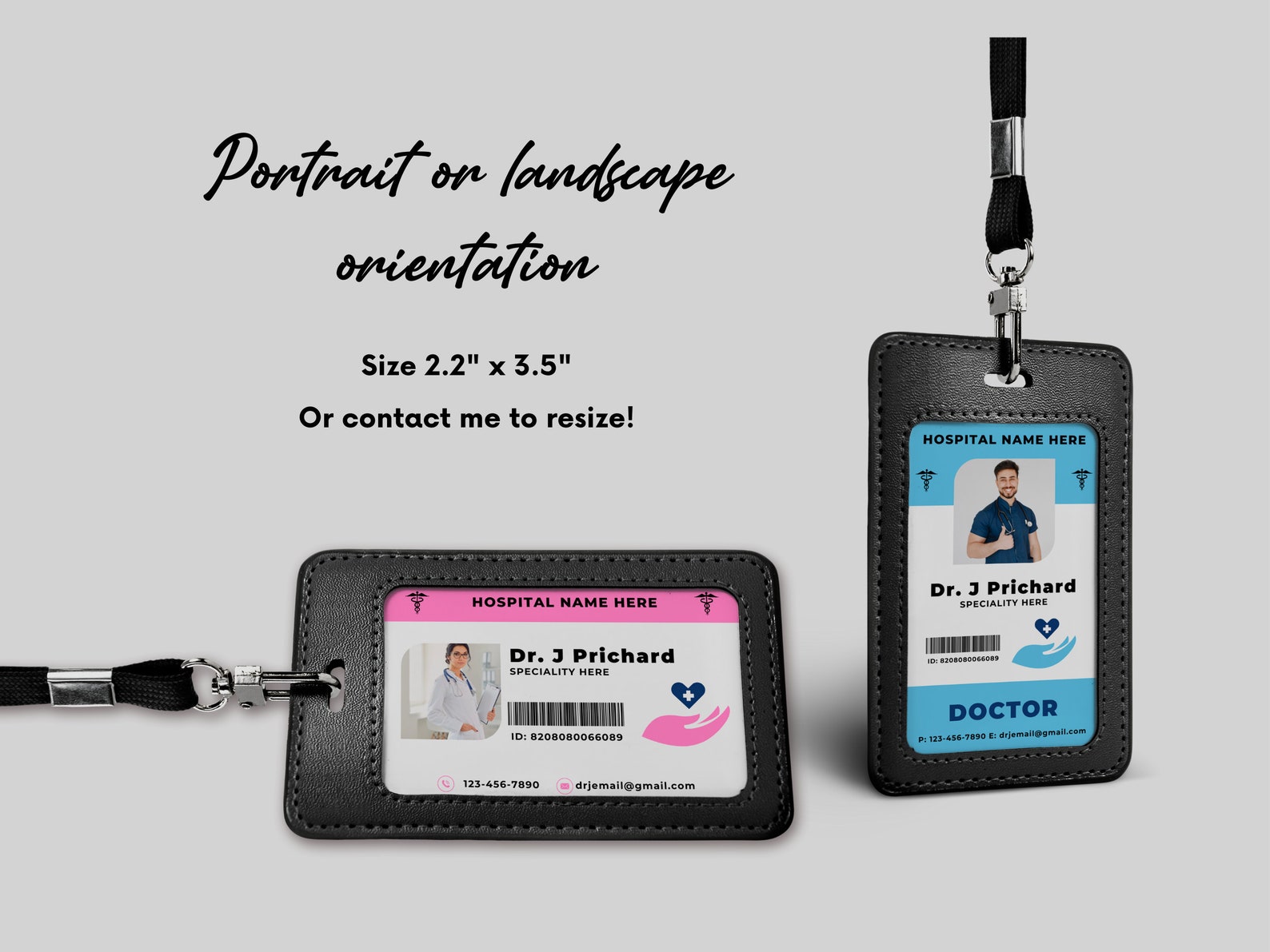 Editable Kids Doctor Tag Medical ID Card - Etsy