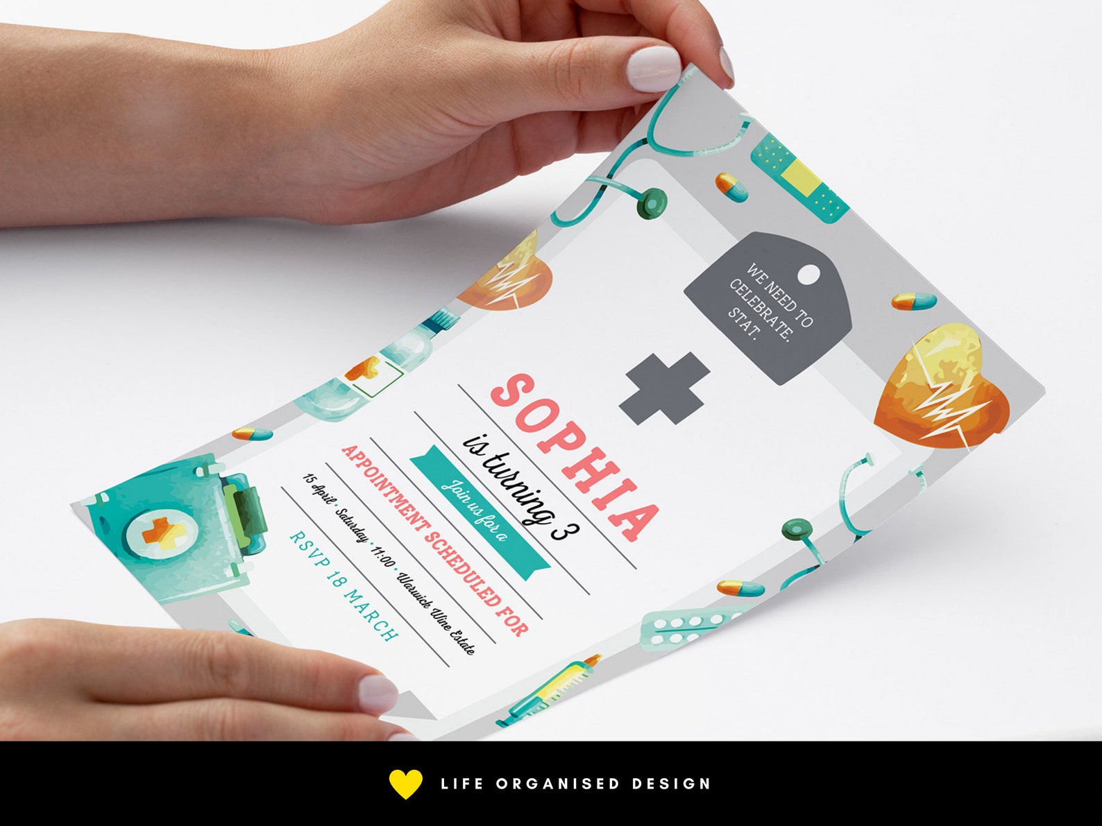 Kids Doctor Invitation | Editable Medical Party Invite - Etsy