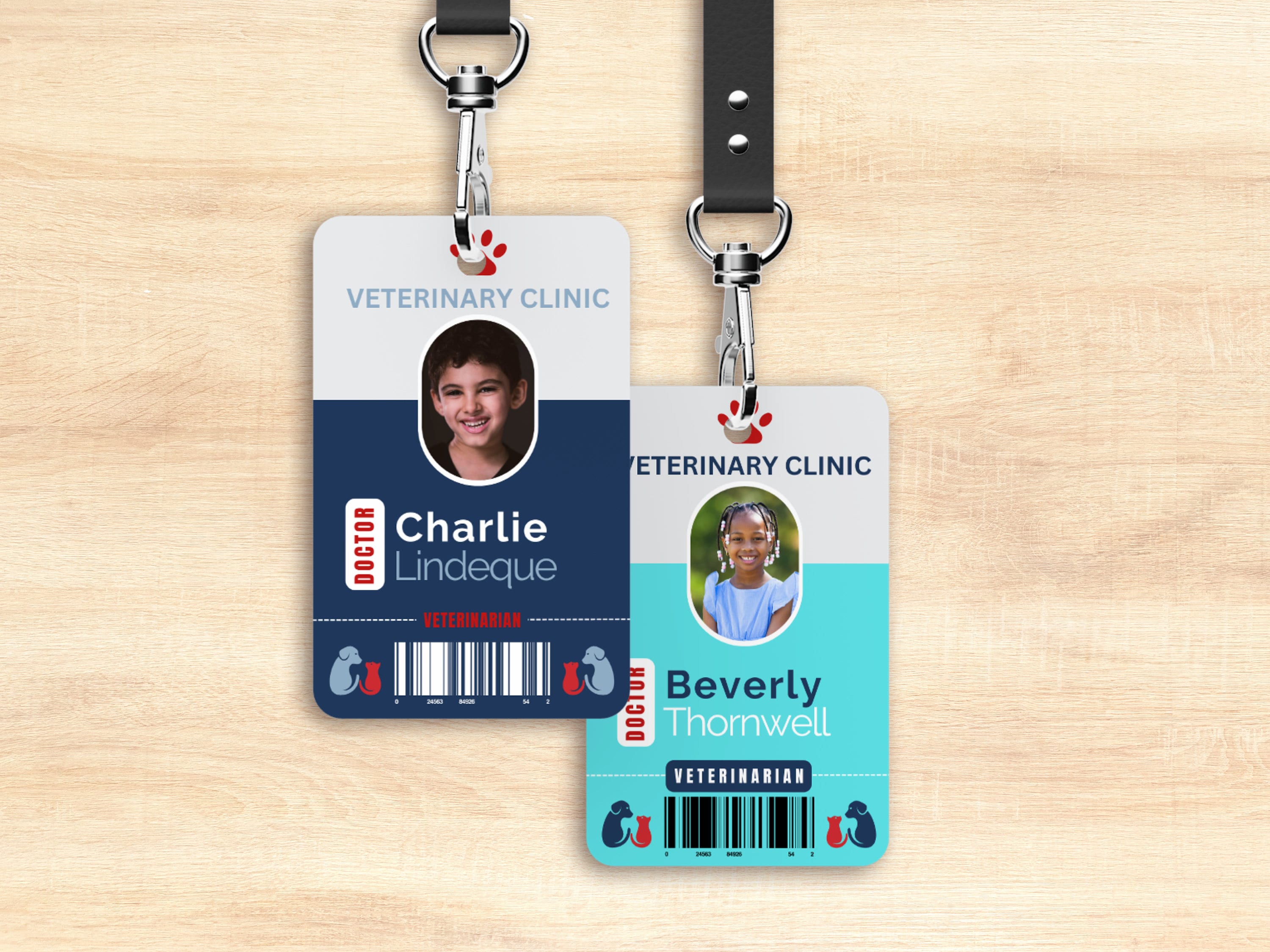 Vet Badge Kids Doctor ID Badge Editable - Etsy