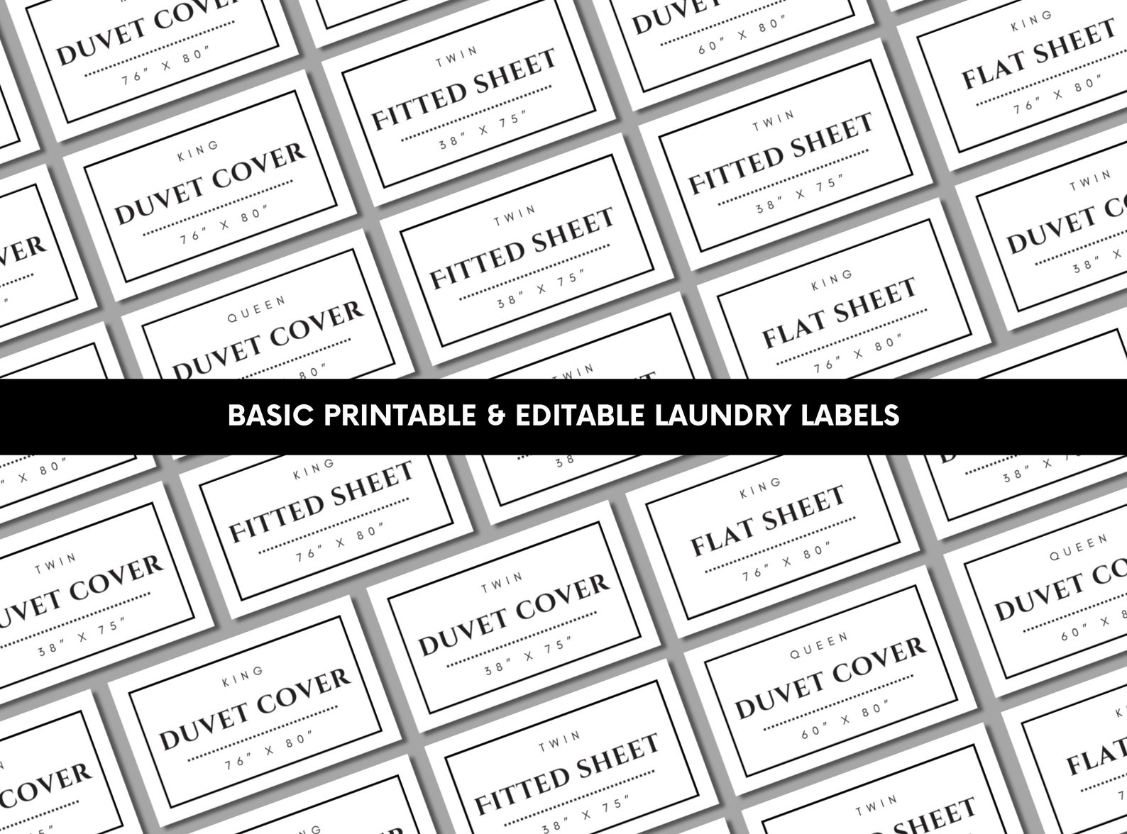 Linen Organization Printable Closet Labels | Signs for Bedding ...