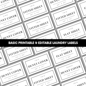 Printable Linen Closet Labels - Signs for Sheet and Linen Organization ...