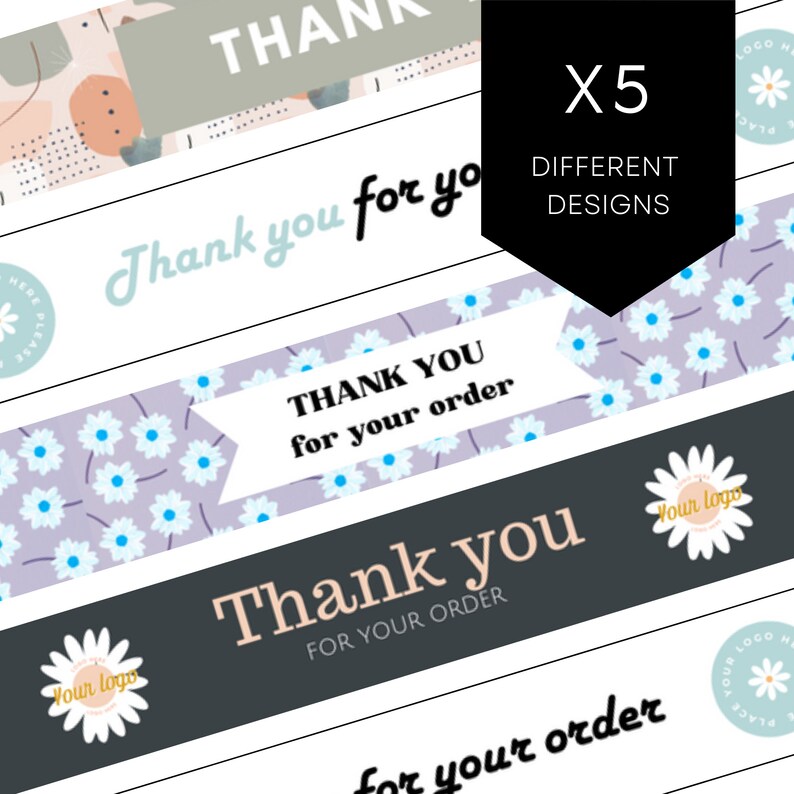 Etsy Shop Order Receipt Banner Editable Template - Etsy