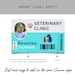 Animal Hospital Staff ID Pretend Play Kids Vet ID Badge Editable - Etsy