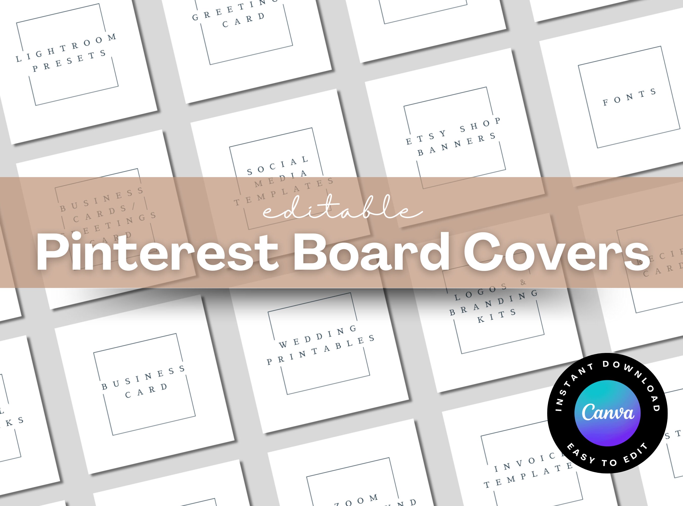 Editable Pinterest Board Covers - Etsy