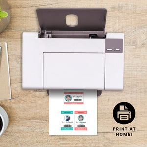 Kids Doctor ID Badge Printable Editable Hospital Staff ID Pretend Play ...