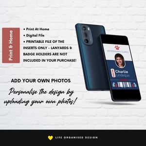 Animal Hospital Staff ID Pretend Play Kids Vet ID Badge Editable - Etsy