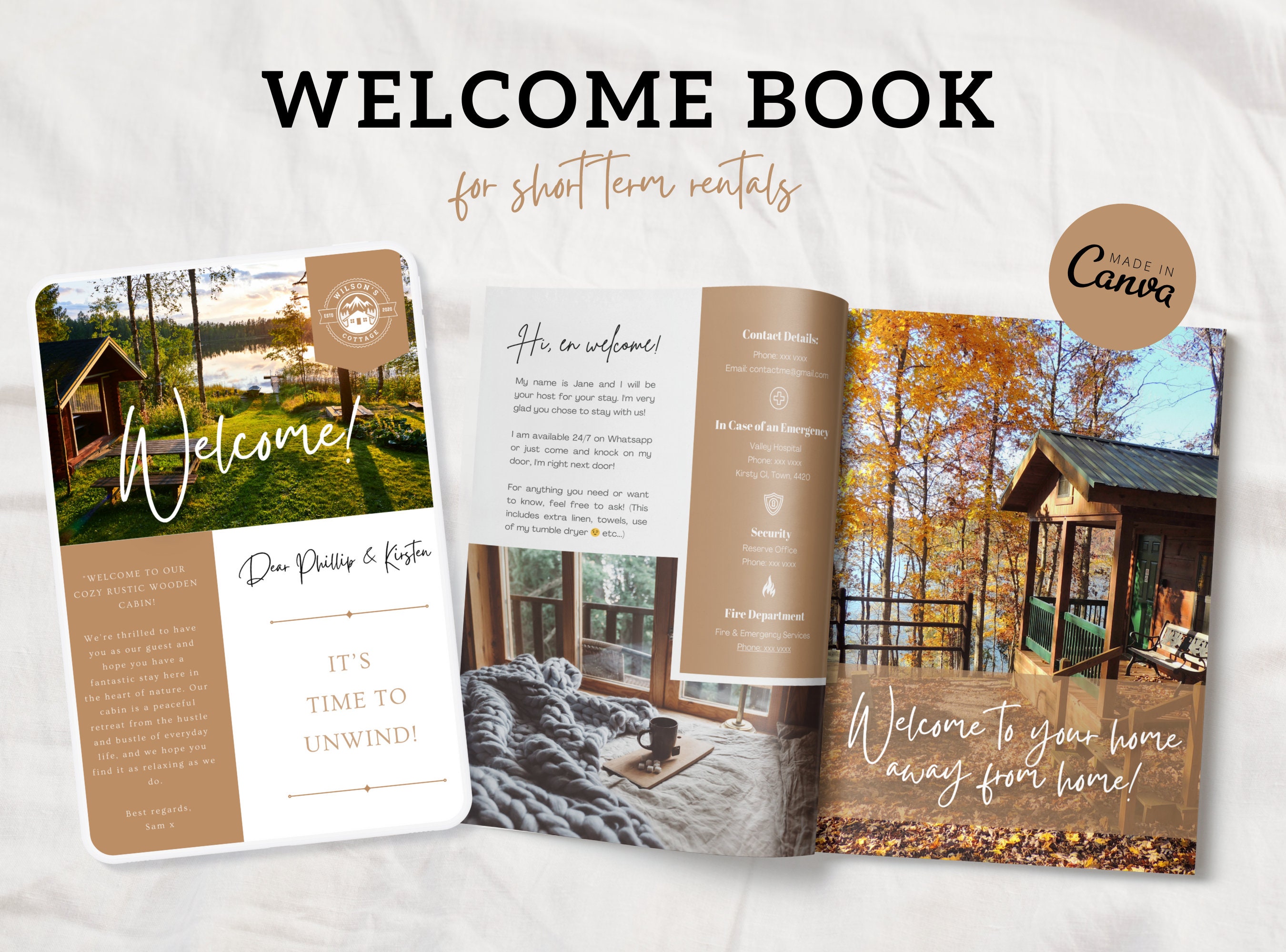 Airbnb Welcome Booklet Editable Host Template - Etsy