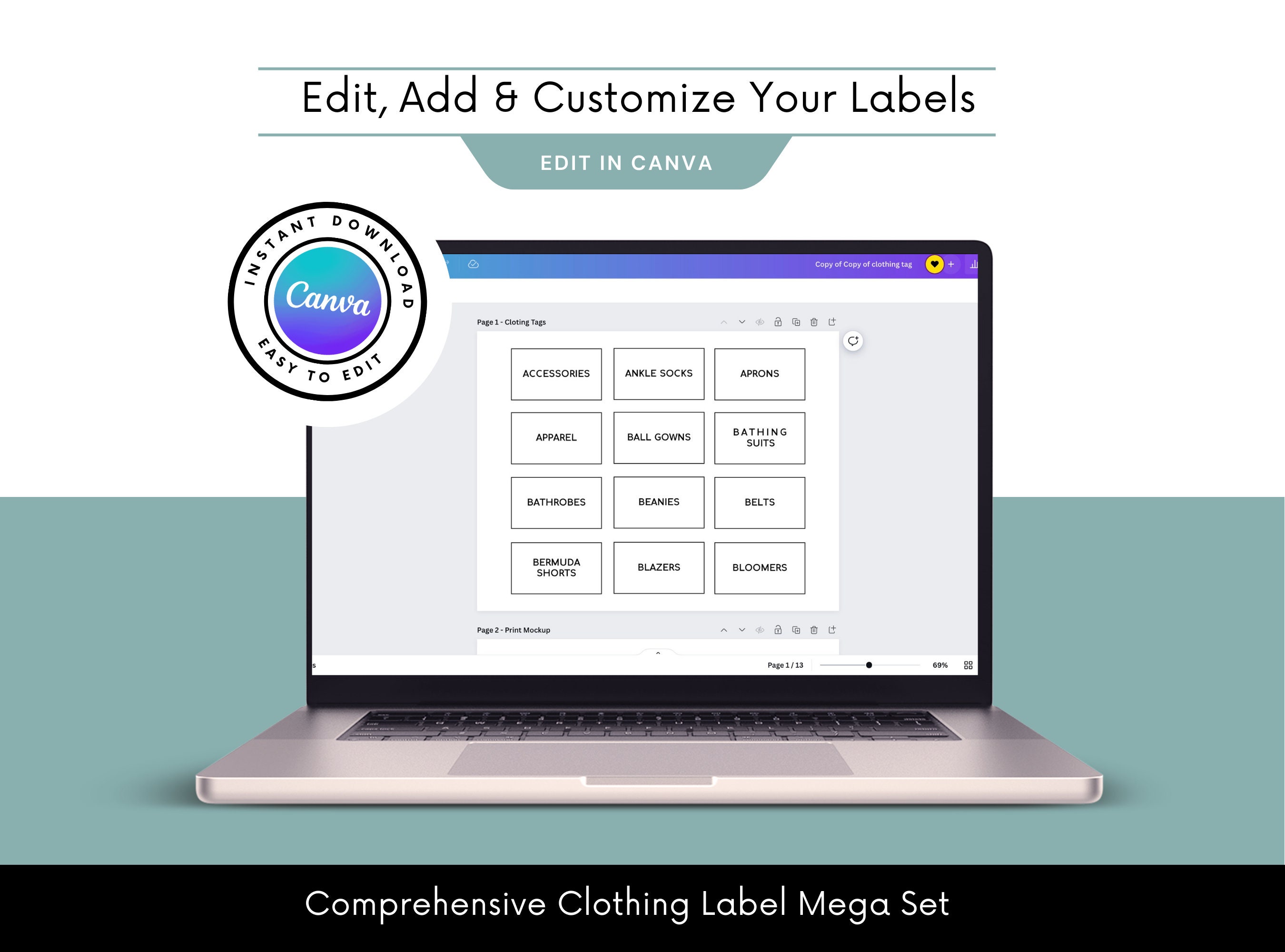 Clothes Drawer Labels Printable for Wardrobe Organization - Etsy