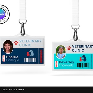 Vet Badge Kids Doctor ID Badge Editable - Etsy