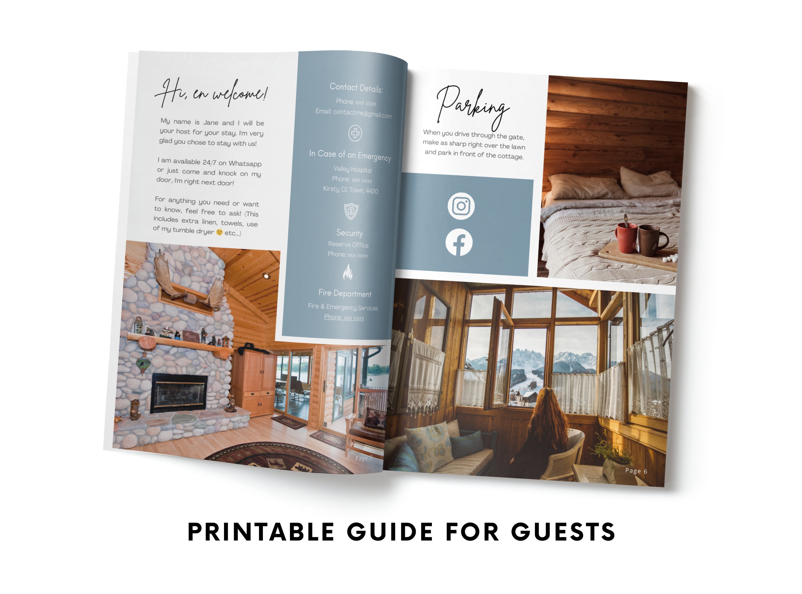 Customizable Airbnb Welcome Booklet – Editable Host Template - Etsy