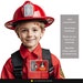 Kids Firefighter Name Badge Pretend Play Fire Department Tag Fireman ID ...