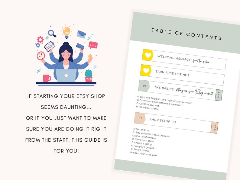 A Beginner's Visual Step-by-step Guide to Create and Set up Your Etsy ...