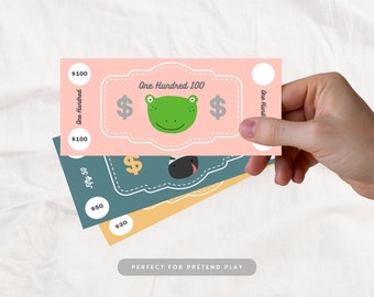 Kids Pretend Play Printable Play Money Basic Set - Etsy