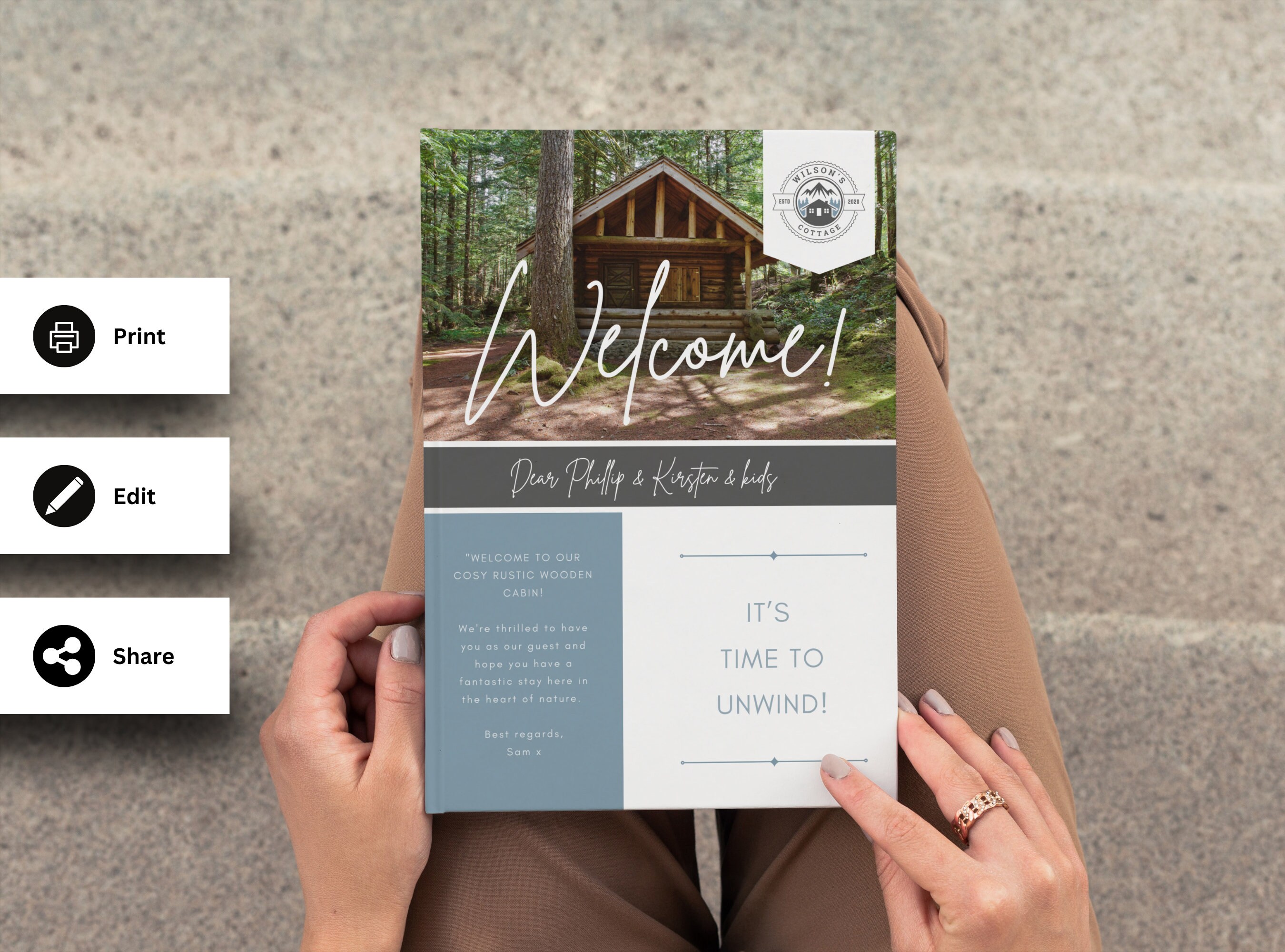 Customizable Airbnb Welcome Booklet Editable Host Template - Etsy
