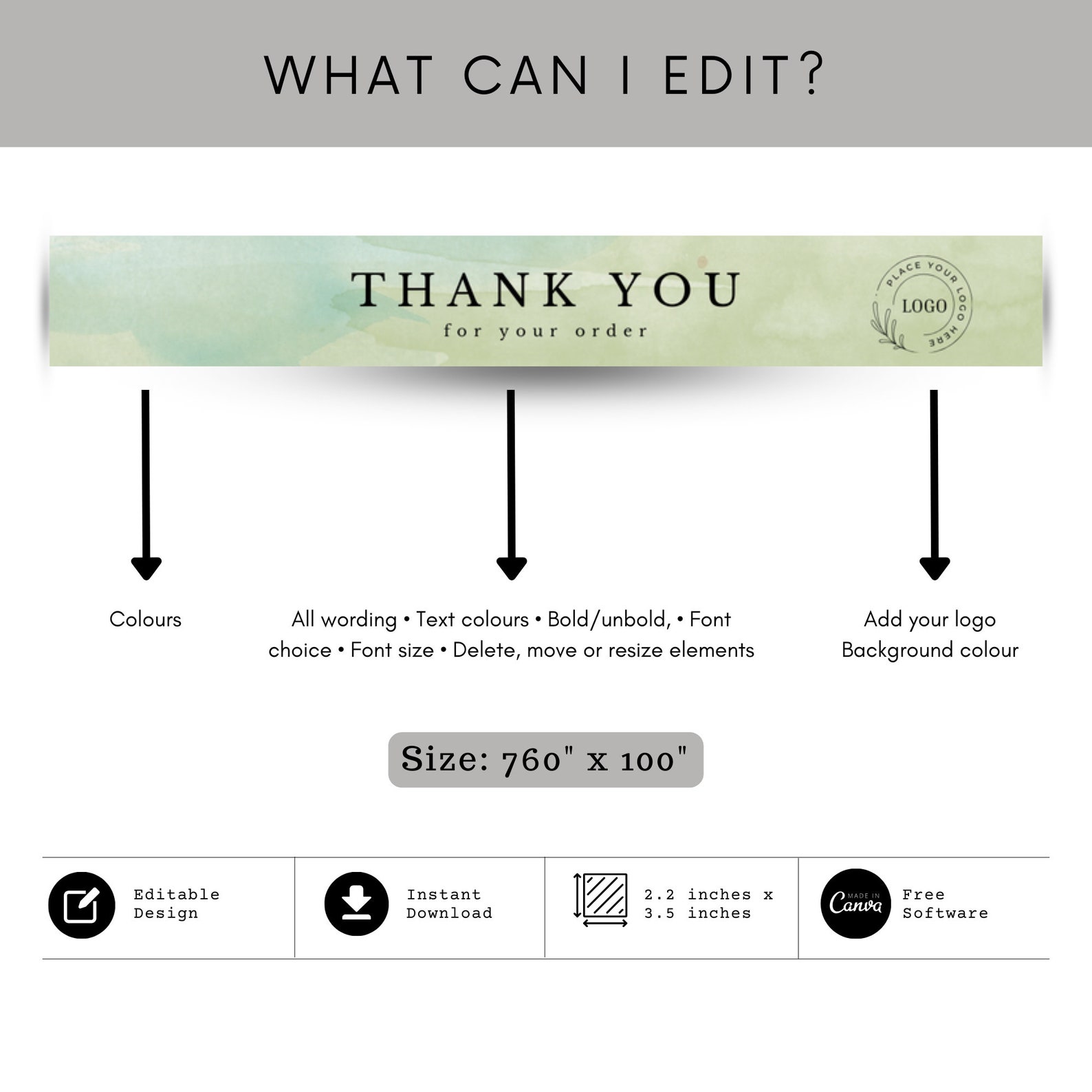 Etsy Shop Receipt, Etsy Receipt Banner Canva Templates, Etsy Order ...