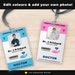 Doctor Name Tag Medical ID Card Editable Hospital Identification - Etsy