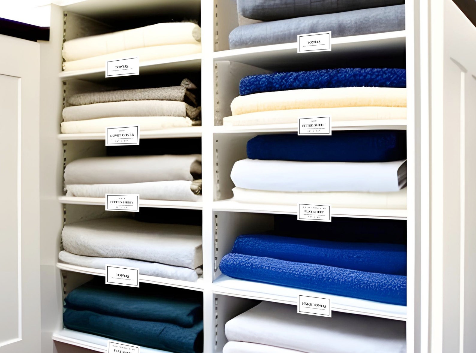 Linen Organization Printable Closet Labels | Signs for Bedding ...