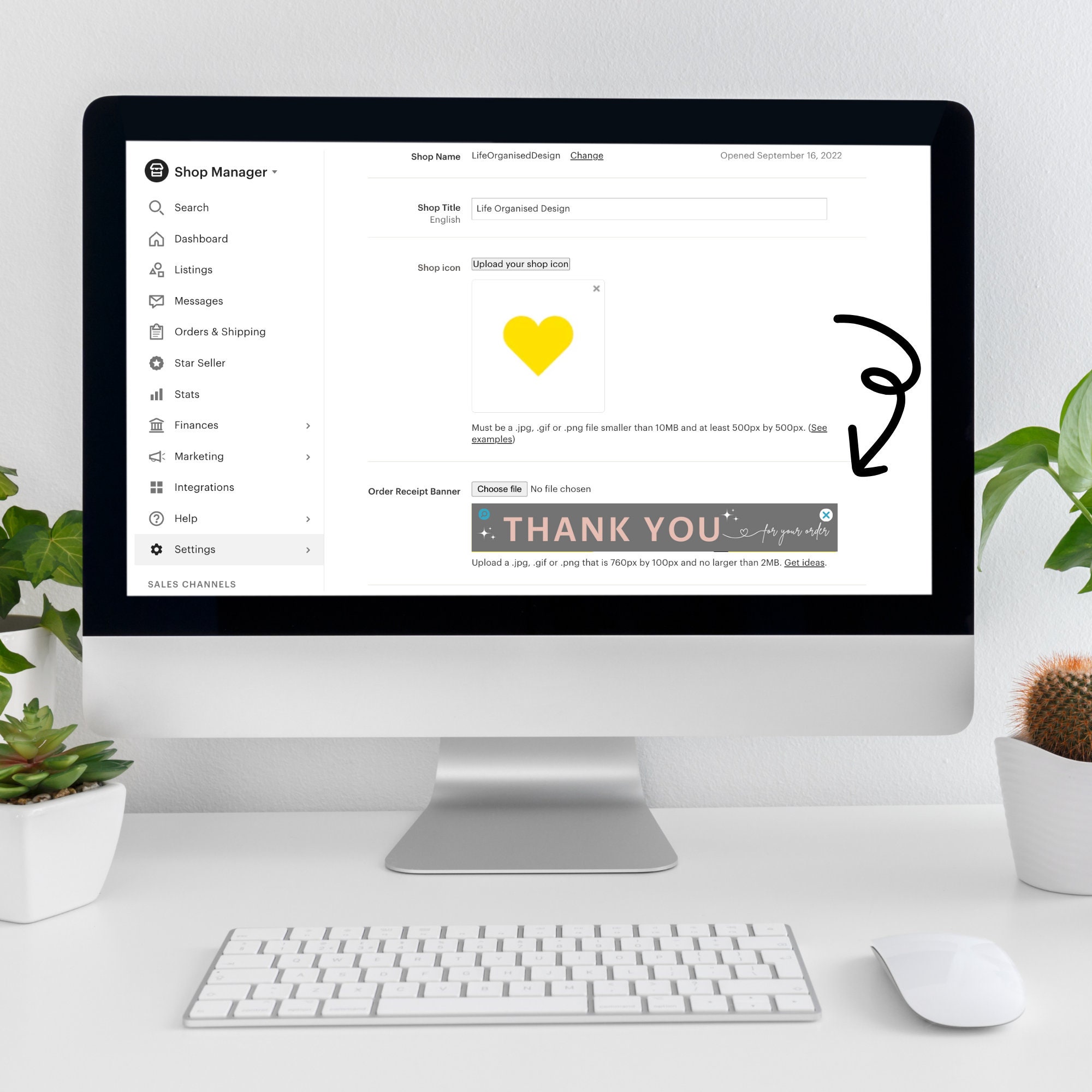 Editable Order Receipt Banner for Etsy Shop - Etsy