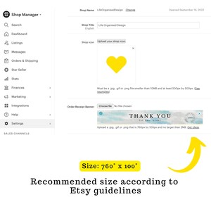 Etsy Shop Receipt, Etsy Receipt Banner Canva Templates, Etsy Order ...