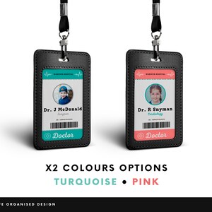 Kids Doctor ID Badge Printable Editable Hospital Staff ID Pretend Play ...