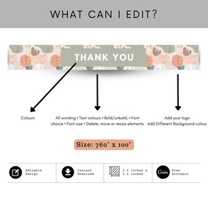 Etsy Shop Order Receipt Banner Editable Template - Etsy