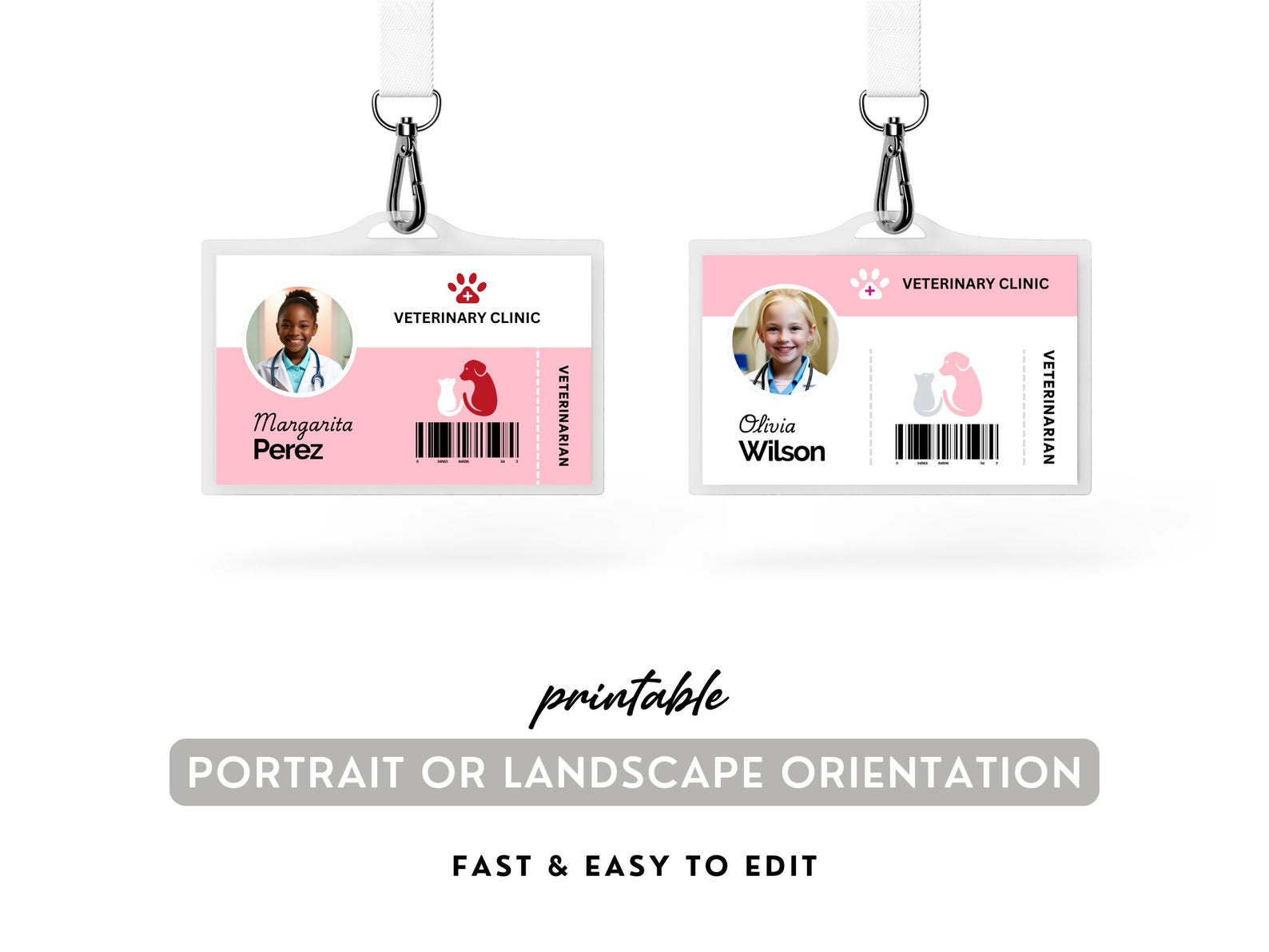 Kids Vet Name Tag | Veterinary Pretend Play Printable - Etsy