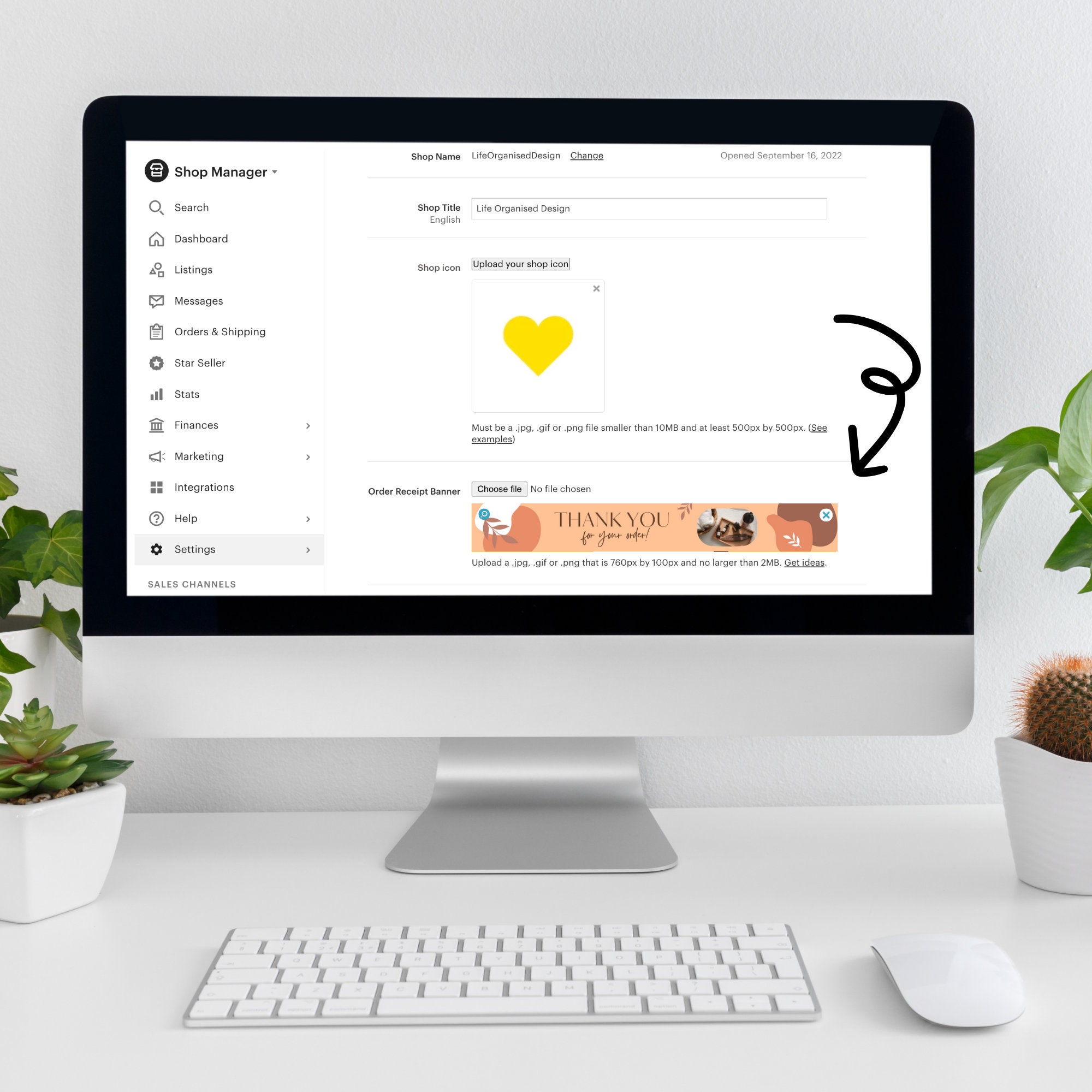 Order Receipt Banner for Etsy Shop - Etsy