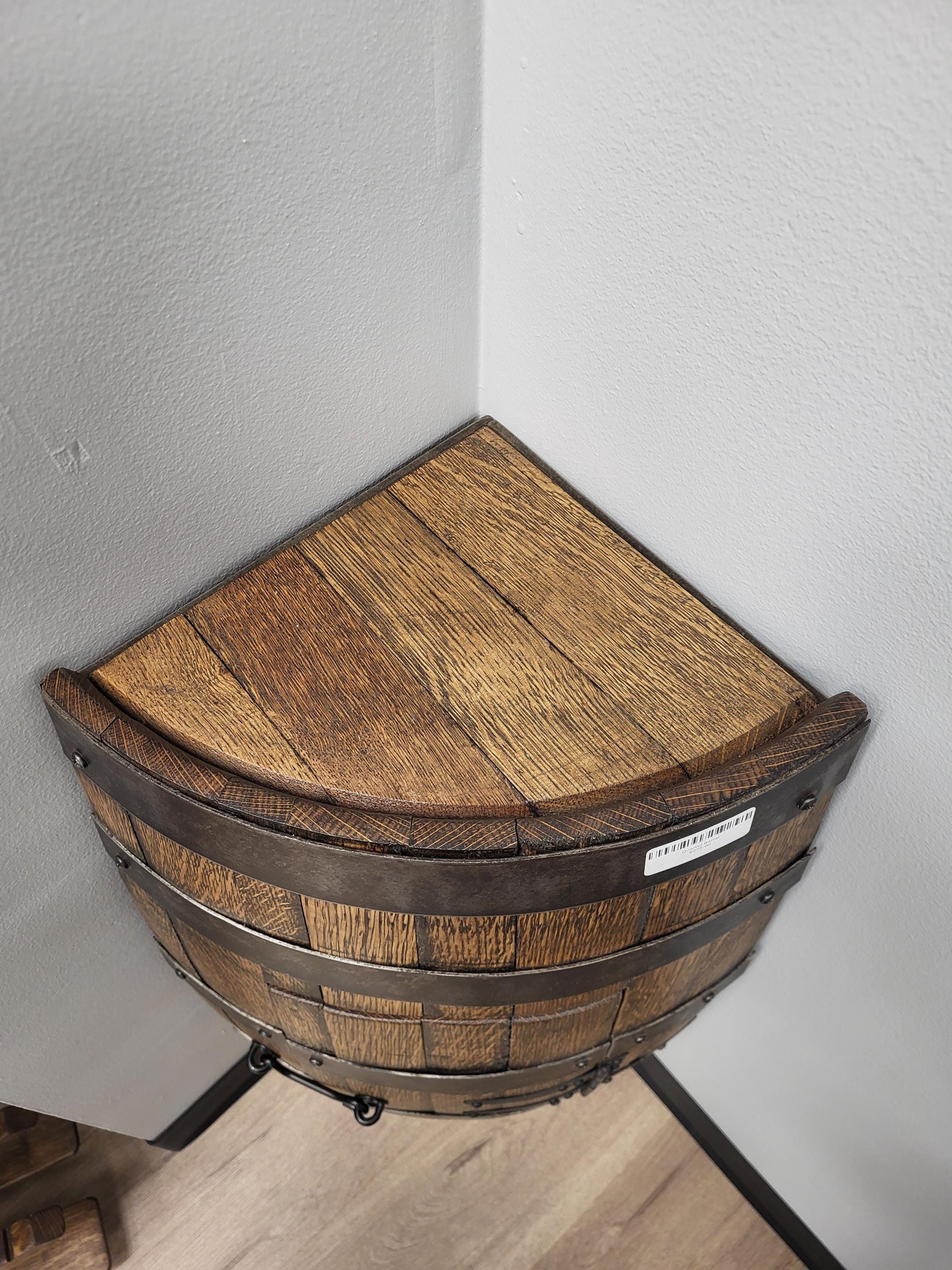 Corner Barrel Cabinet-quarter Barrel-whiskey Barrel-bar Storage - Etsy