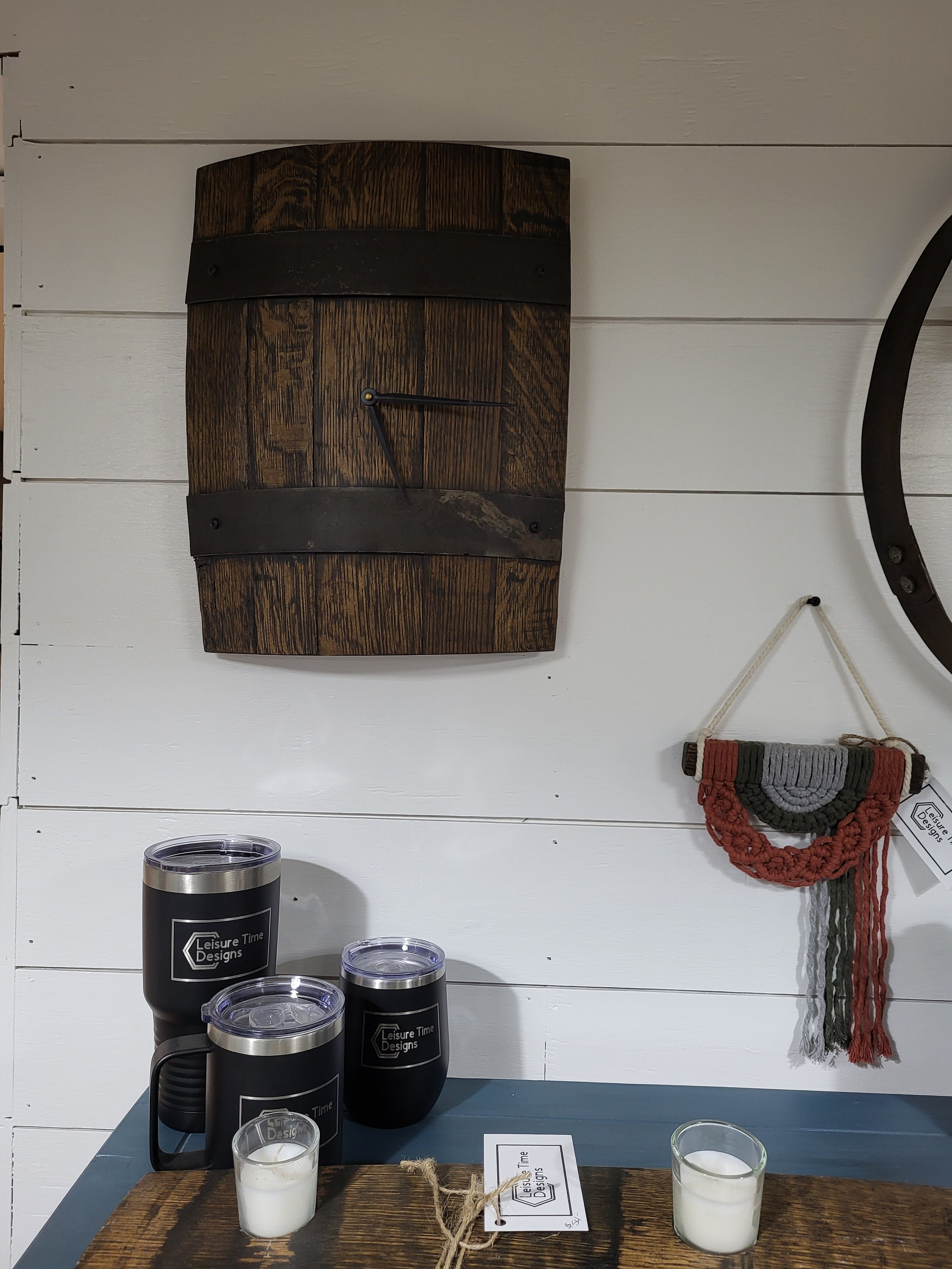 Whiskey Barrel Stave Clock-wooden Wall Clock-repurposed Wood ...