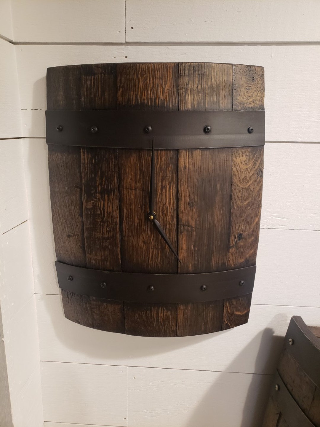 Whiskey Barrel Stave Clock-wooden Wall Clock-repurposed - Etsy