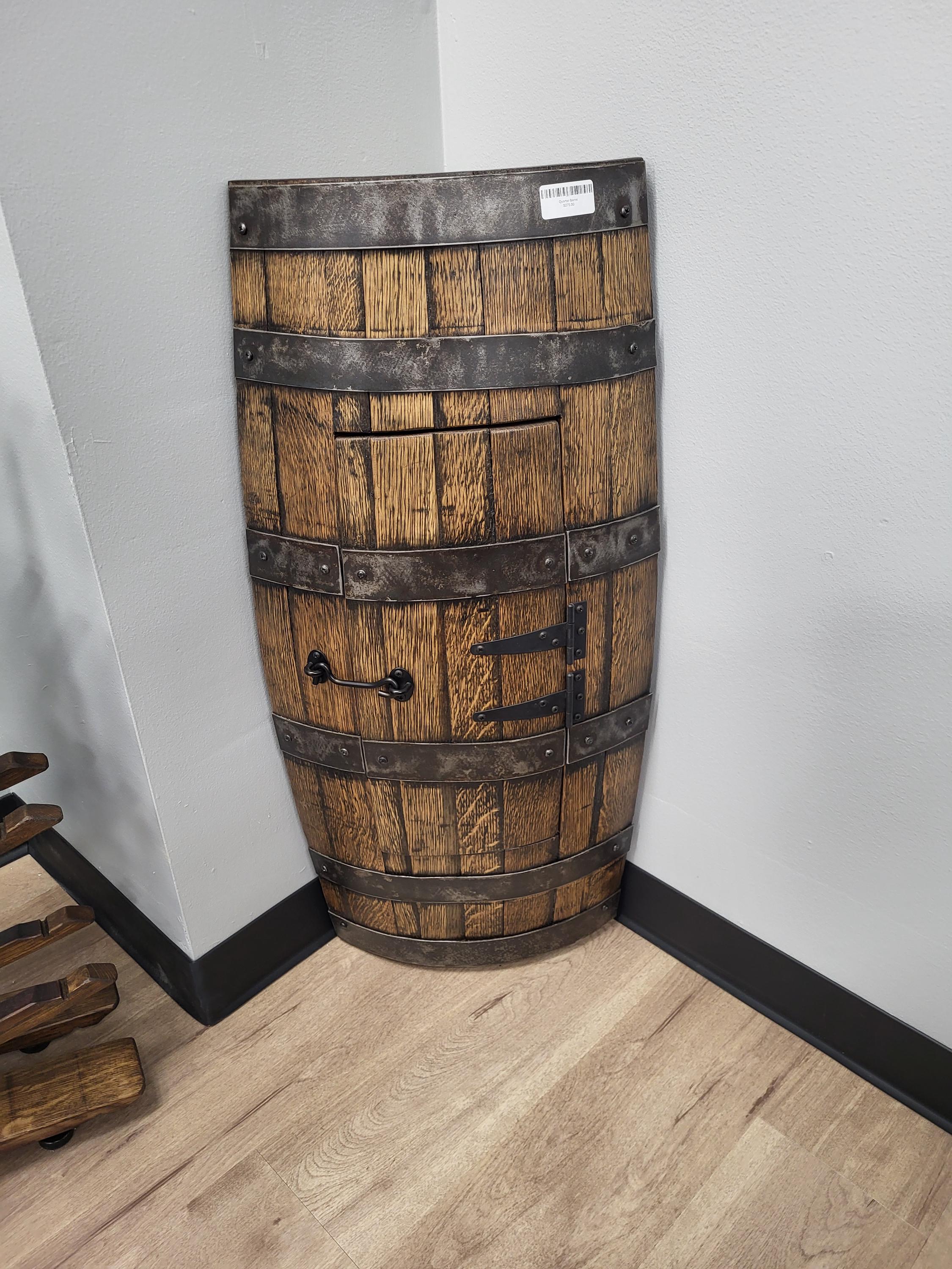 Corner Barrel Cabinet-quarter Barrel-whiskey Barrel-bar Storage - Etsy